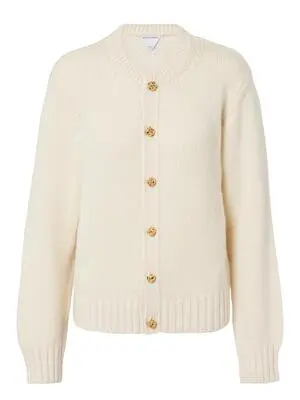 Bottega Veneta Knot Cashmere Cardigan - Beige
