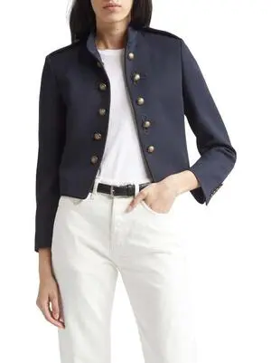 NILI LOTAN Betsy Virgin Wool Military Jacket - Midnight