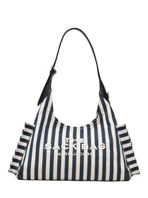 Marc Jacobs Stripe Canvas Belted Sack Bag Blueea