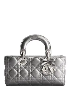 Dior Small Lady D-joy Bag - Silver-tone Metallic Cannage Lambskin
