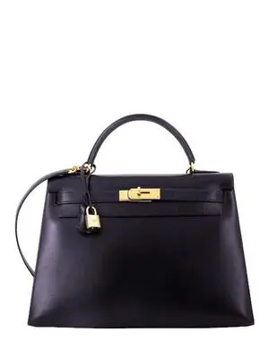 Hermès Kelly Handbag Box Calf With Gold Hardware 32 - Black
