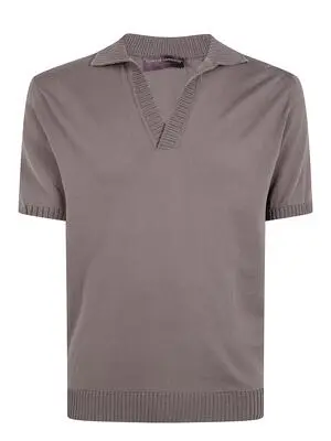 FILIPPO DE LAURENTIIS Short Sleeves "skipper" Polo Shirt - Gray