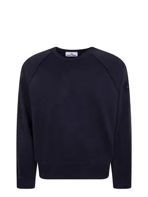 Stone Island Round Neck Sweatshirt - Black