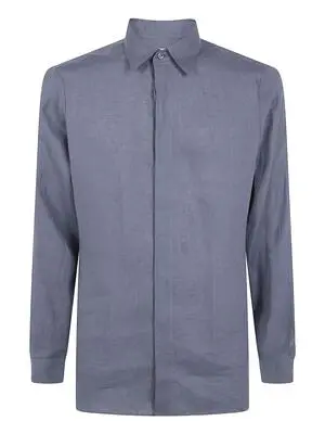 LARDINI Linen Shirt - Gray