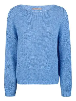 NUUR Boat Neck Fine Knit Sweater
