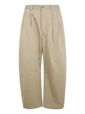 Comme Des Garçons Light Cotton Double Pinces Trousers Beige