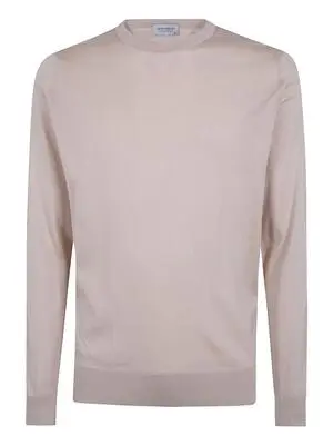 John Smedley Rowland Crewneck Long Sleeve Pullover - Beige