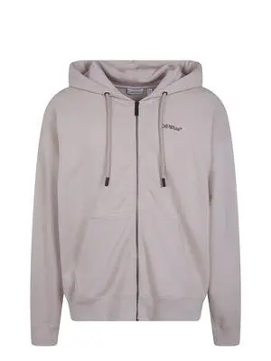 OFF-WHITE OFF WHITE Skate Half Arrow Zip Hoodie
