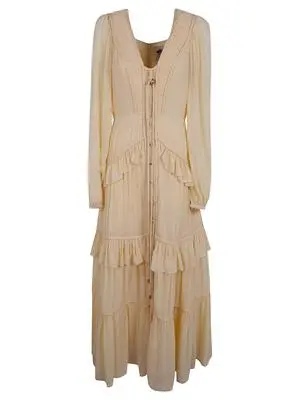 Farm Rio Maxi Braided Dress - Yellow