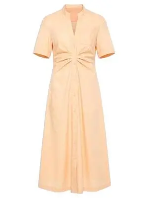 CALLAS MILANO Noor Short Sleeve Shirt Dress Orange