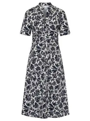 CALLAS MILANO Noor Short Sleeve Shirtdress Gray / Black / White