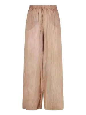 ROBERTO COLLINA Vertical-stripe Palazzo Pants - Neutrals