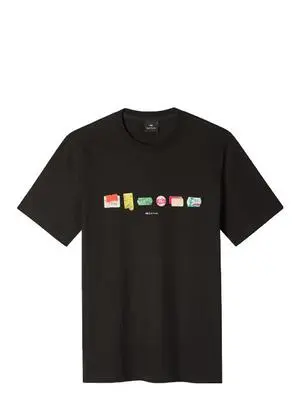 Paul Smith Stickers' Print T-shirt - Black