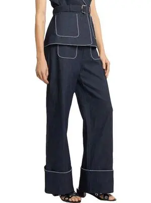 Cinq À Sept Dorot Wide Leg Jeans - Indigo