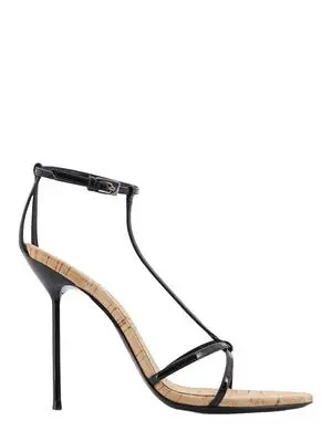 Paris Texas Patent Leather Stiletto Sandals - Black