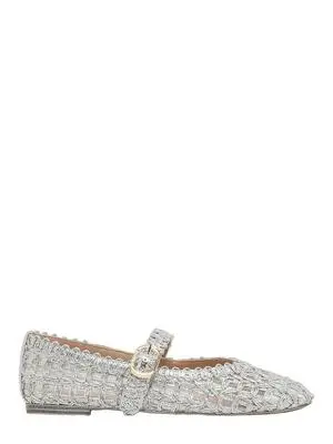 TWINSET Laminated Polyester Ballerinas - Silver