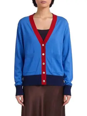 IN BED WITH YOU Cotton Blend Cardigan - Blue