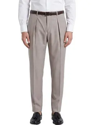 BRIGLIA 1949 Virgin Wool Portobello Trousers - Brown