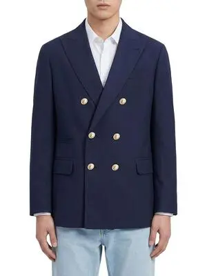 Brunello Cucinelli Double Breasted Blazer - Navy