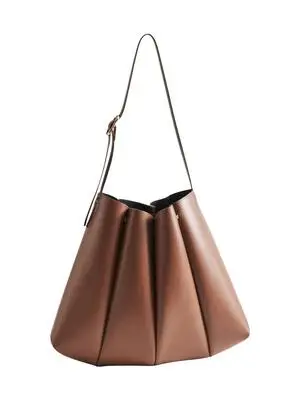 THEMOIRE Leather Shoulder Bag - Brown