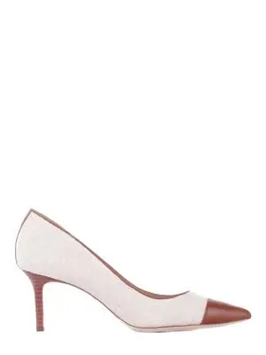 Ralph Lauren Canvas And Leather Stiletto Pumps - Brown