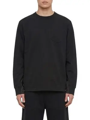 Sacai Basic Cotton T-shirt - Black