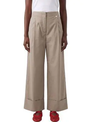 Liu Jo Cotton Palazzo Trousers - Grey