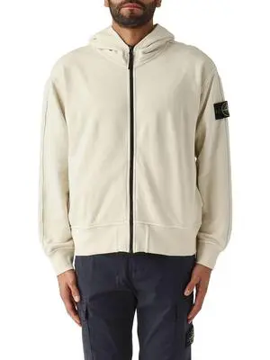 Stone Island Stone Island Cotton Zip-Up Hoodie Ivory