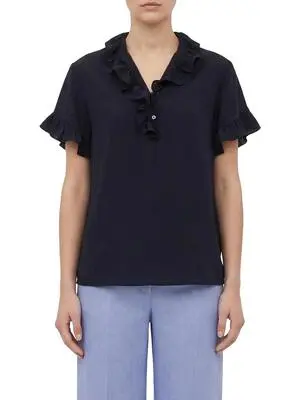 Chloé Ruffled Top - Black