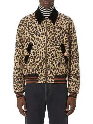 Valentino Garavani Leopard Print Bomber Jacket - Multicolor