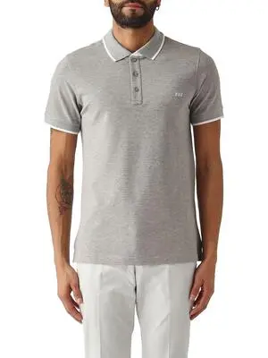 FAY Basic Cotton Polo Shirt - Grey