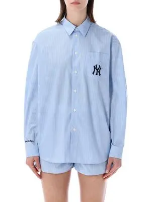 SPORTY & RICH Sporty & Rich Striped Button-Up Shirt