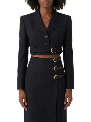 CHLOÉ Chloé Cropped Buckle Blazer In Virgin Wool