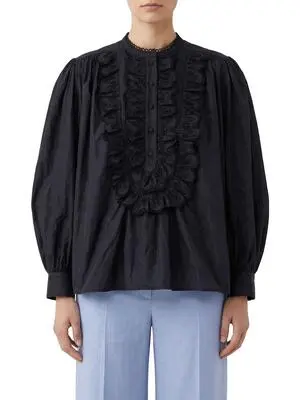Chloé Ruffled Blouse - Black