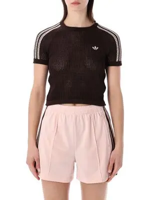 ADIDAS ORIGINALS Cropped Sweater - Brown