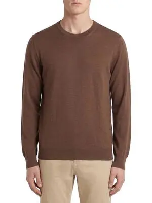 Fedeli Crew Neck Sweater - Brown