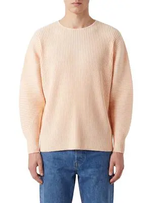 Issey Miyake Pleated Polyester T-shirt - Pink