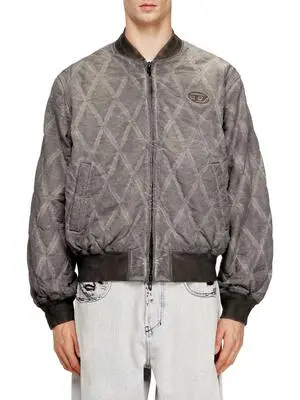 DIESEL® Quilted Bomber Jacket - Grey
