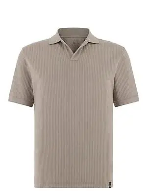 Boggi Milano Jacquard Pima-cotton Polo Shirt - Taupe