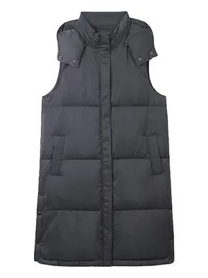 THE WHITE COMPANY Hooded Padded Gilet - Graphite