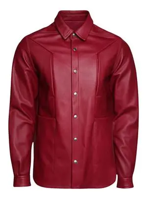 Rick Owens Fogpocket Leather Jacket - Pink