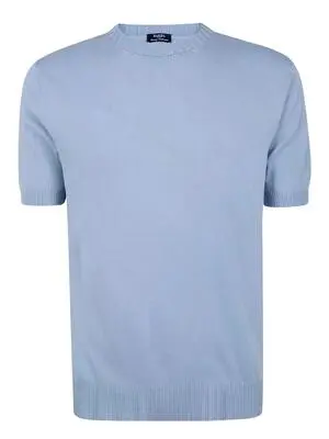 BARBA NAPOLI Fine-knit T-shirt - Blue