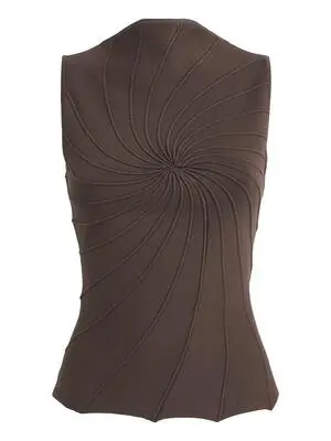 Cult Gaia High-neck Micha Top - Brown