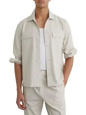 REISS Cleric Shirt Jacket - Stone