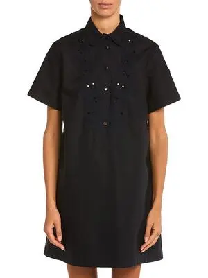 Moncler Eyelet Mini Dress - Navy