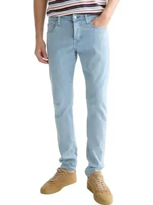 Scotch & Soda Ralston Regular Fit Slim Pinstripe Jeans - Faded Denim