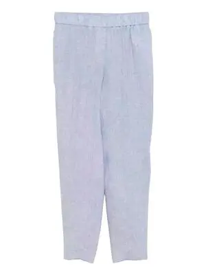 Peserico Tapered Trousers With Elasticated Waist - Blue