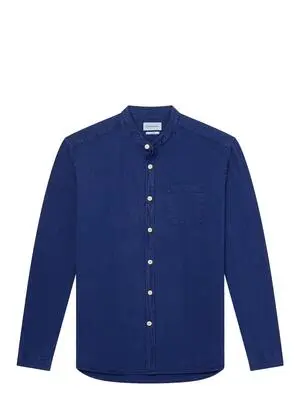 Oliver Peoples Kildale Grandad-collar Cotton Shirt - Blue