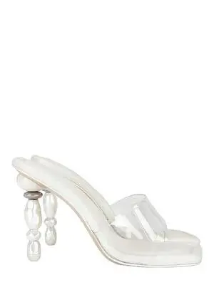 Cult Gaia Mahina Sculptural Stiletto Heel Sandals - Antique White