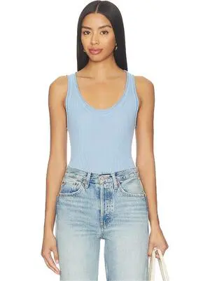 Veronica Beard Birke Knit Tank Top Blue Jay